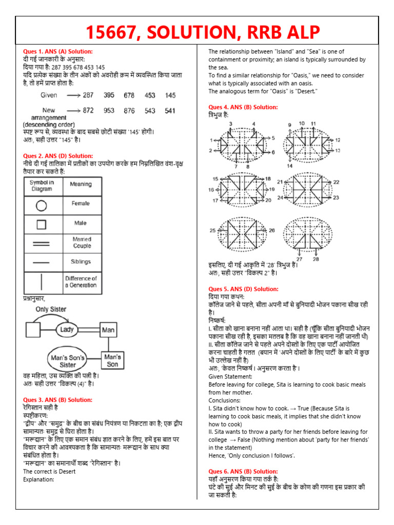 15667, Solution, RRB Alp | PDF