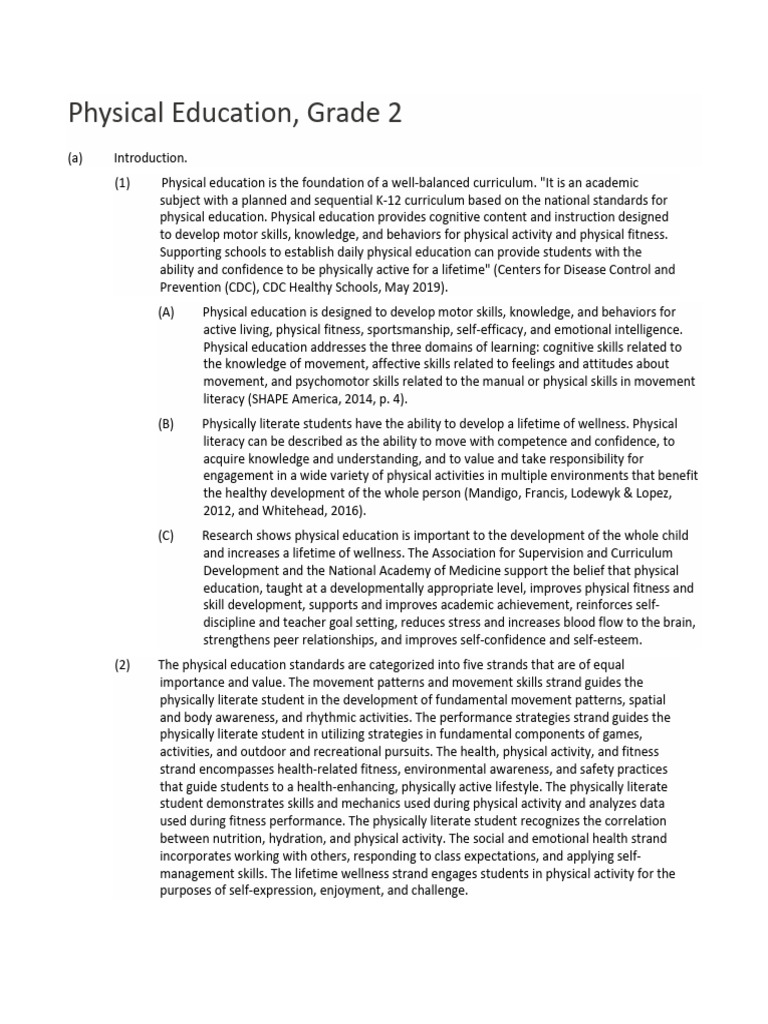 Pe Grade 2 | PDF | Physical Education | Physical Fitness