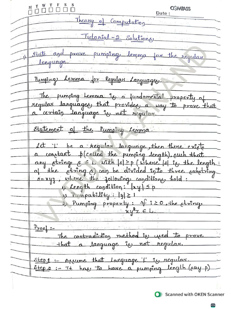 TOC Tutorial-2 Soln..-1 | PDF