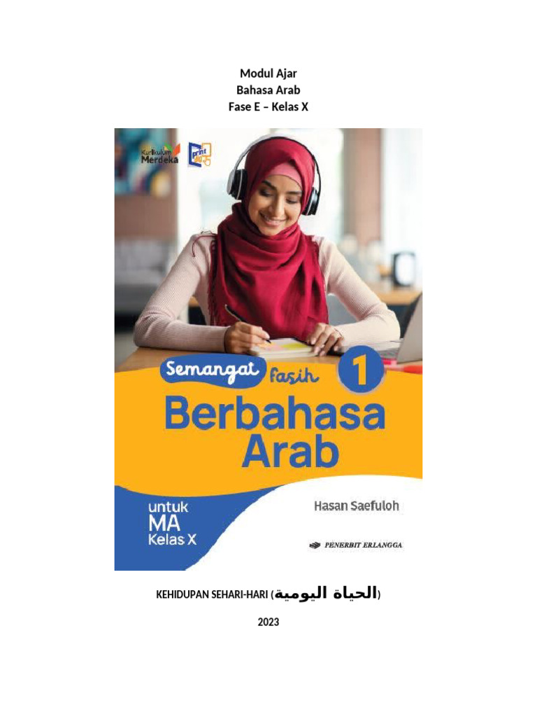 Modul Ajar Bahasa Arab Kelas X | PDF | Seni & Disiplin Bahasa