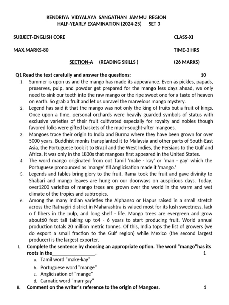 Qp-Xi-English Core-Set 3 | PDF | Autism Spectrum | Mango
