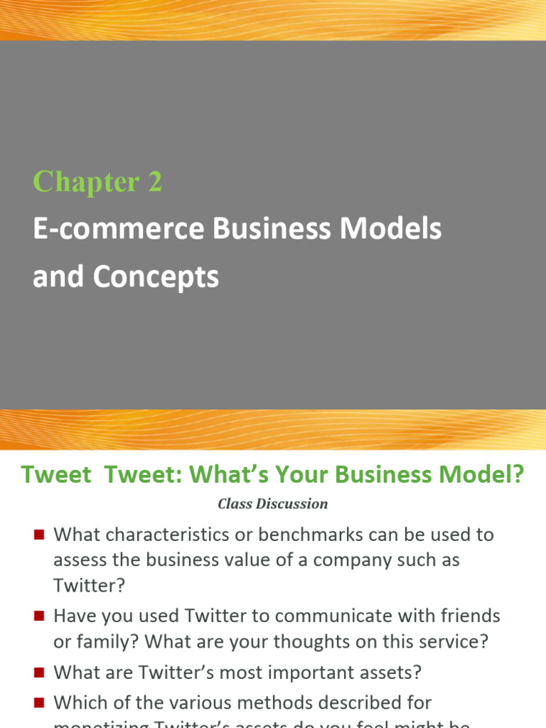 Chapter2 ECommerceBusinessModels | PDF | E Commerce | Business Model