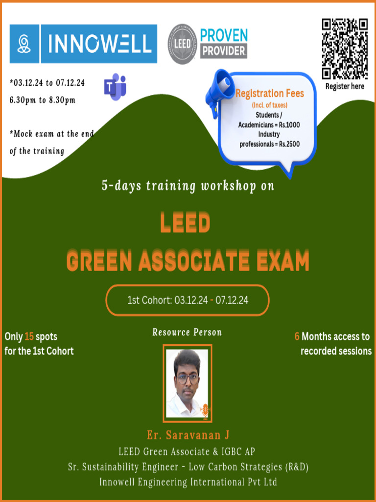 Innowell LEED GA Training FLYER | PDF | Economy And The Environment | Sustainability