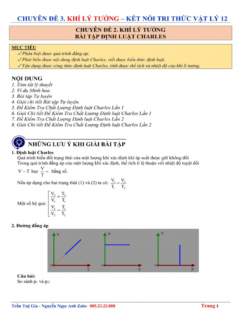 Bai Tap Dinh Luat Charles | PDF