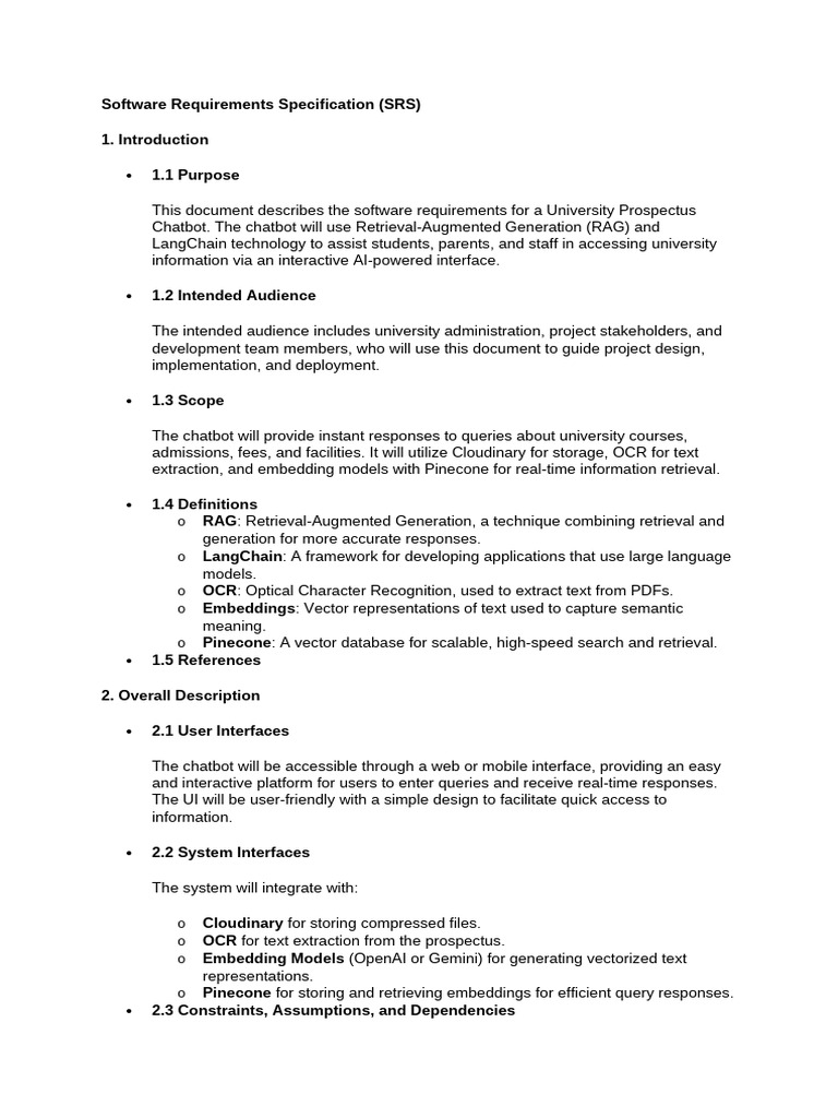 Formatted Software Requirements Specification | PDF | Information Retrieval | Databases
