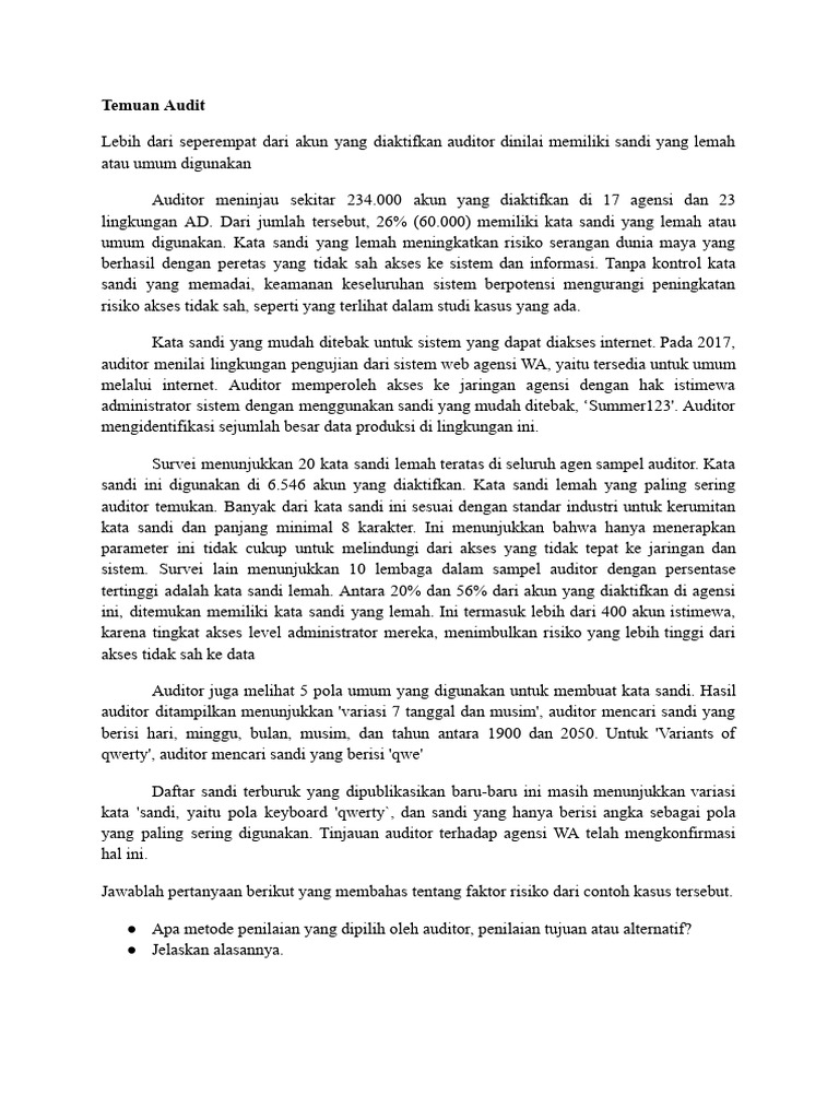 Temuan Audit | PDF