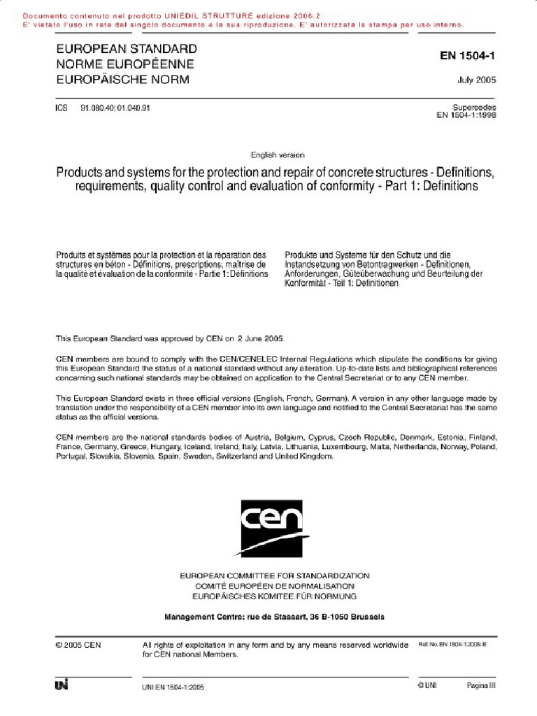 BS en 1504-1-05 | PDF