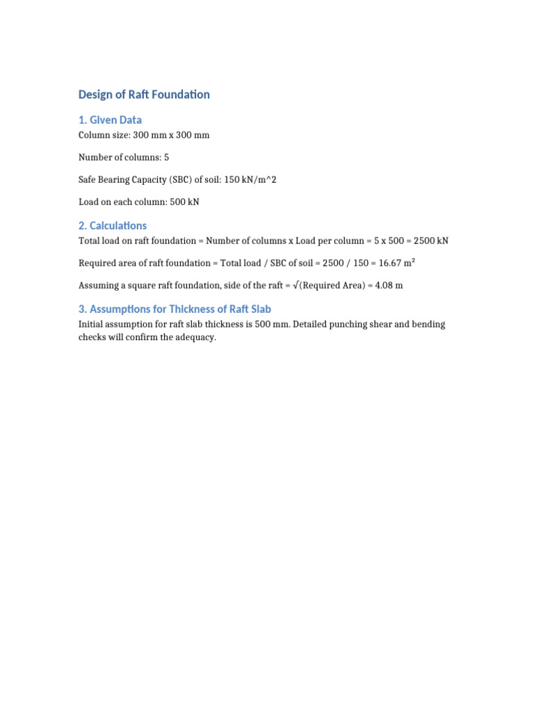 Raft Foundation Design | PDF | Technology & Engineering | Teaching ...