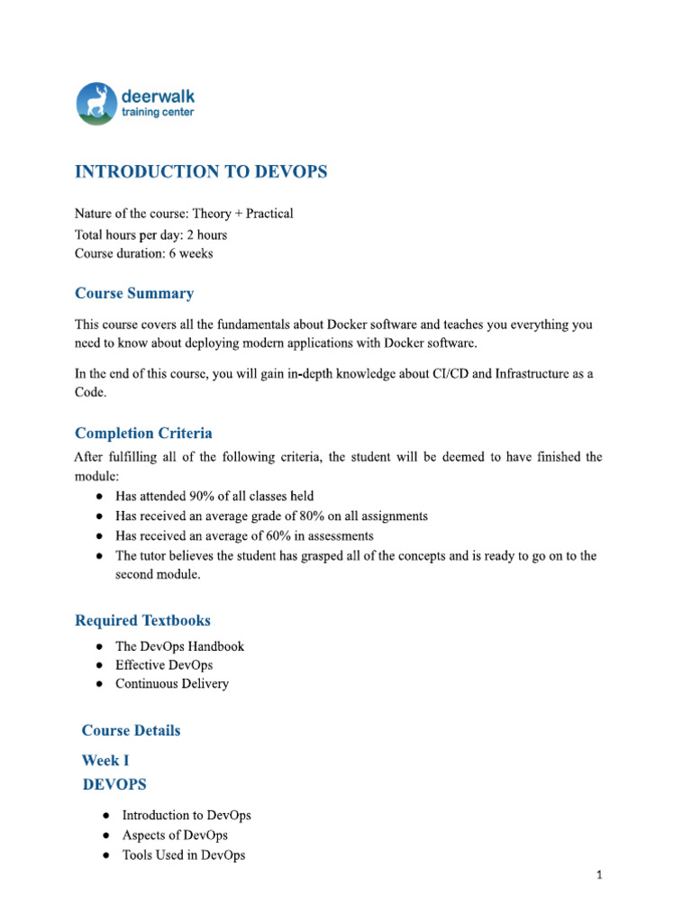 Deerwalk Course | PDF