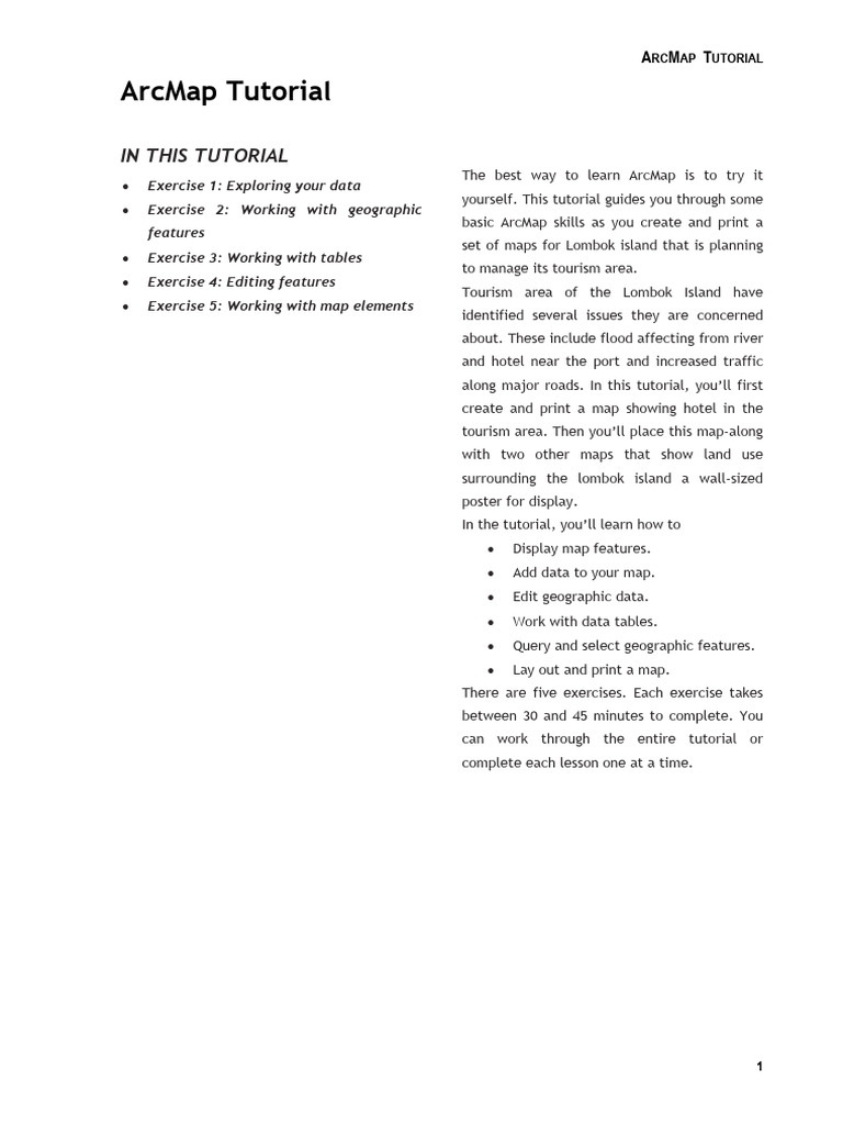 ArcMap Tutorial - Lombok Case | PDF | Arc Gis | Computing