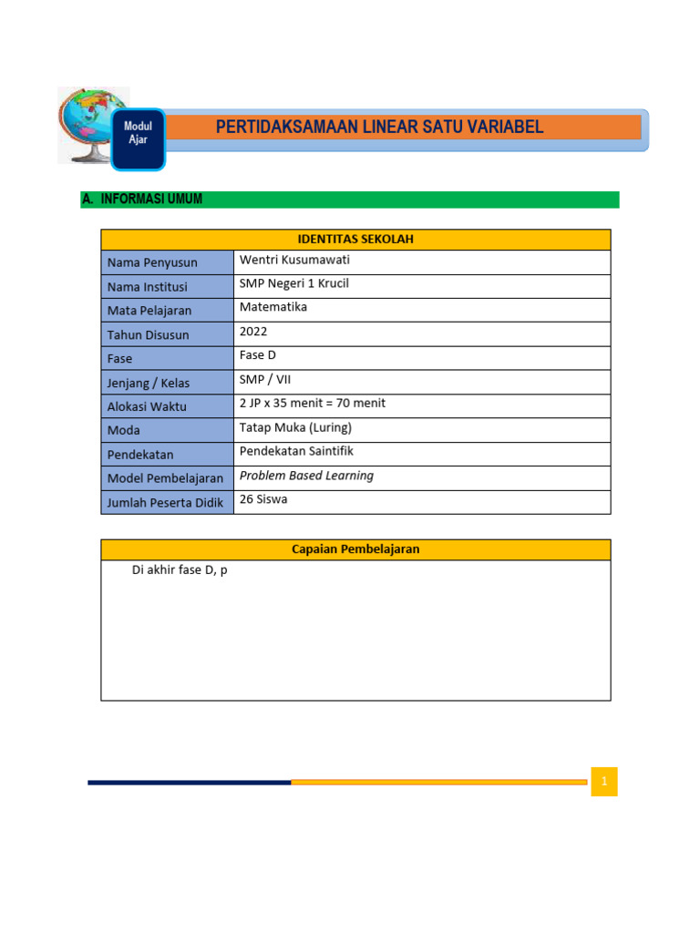 MODUL AJAR PTLSV - Compressed - Compressed | PDF | Karier & Perkembangan