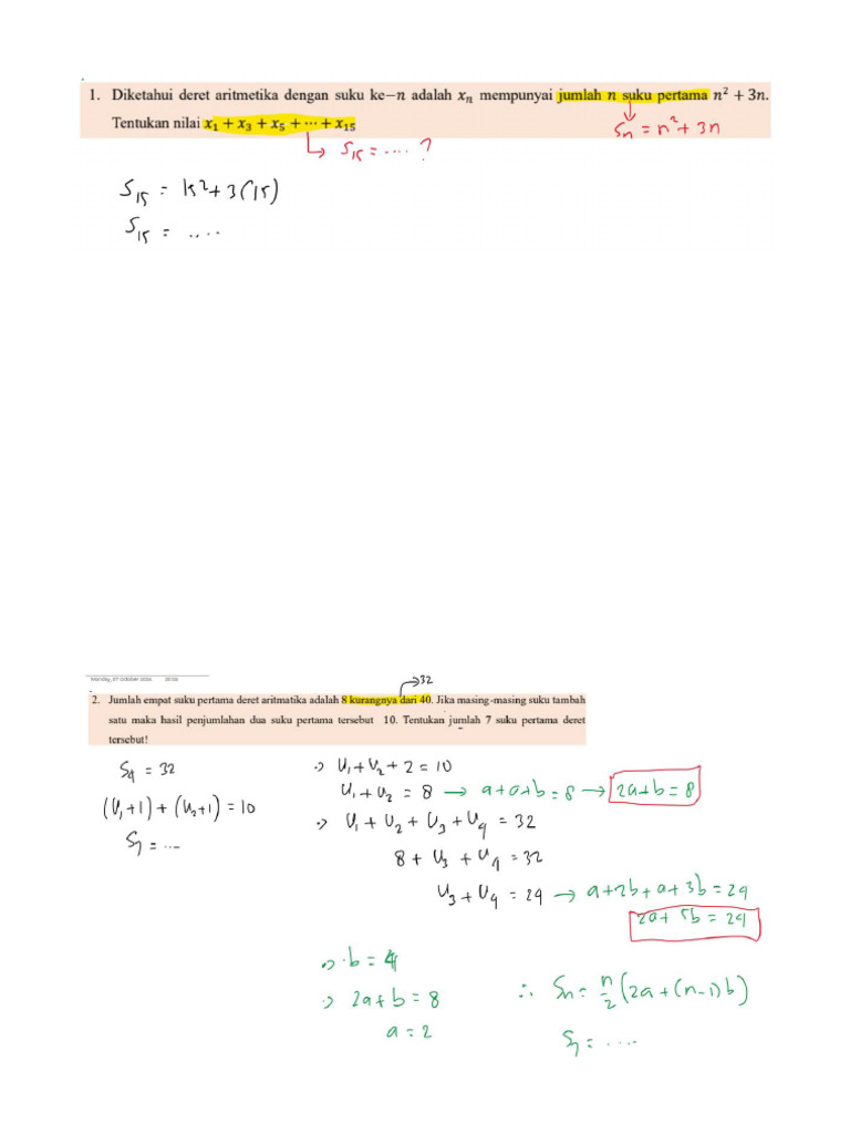 Barisan Dan Deret Latihan | PDF