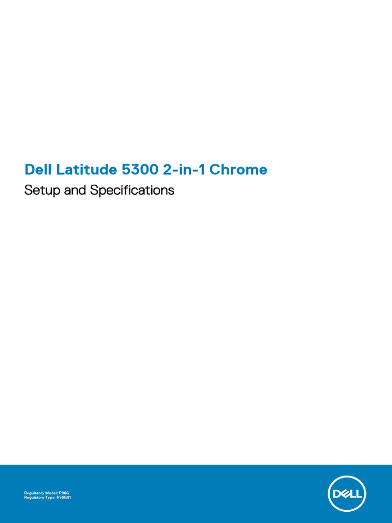 Dell Latitude 5300 2-in-1 Chrome Setup Guide | PDF | Booting ...