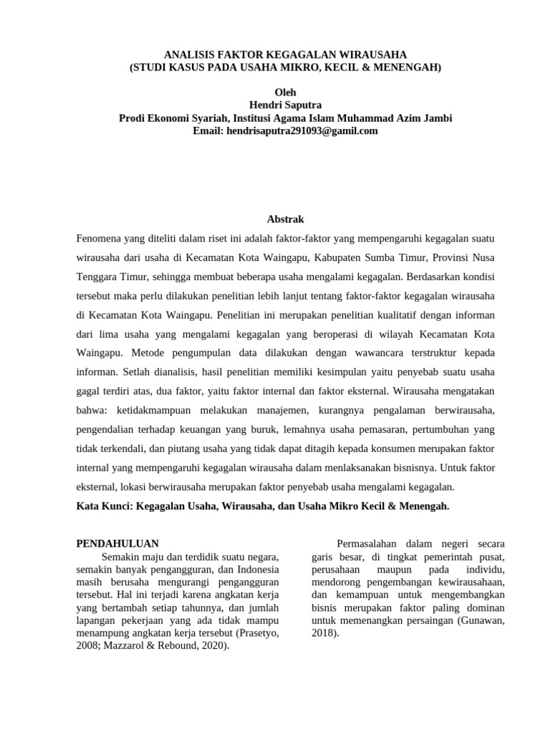 Jurnal Hendri Saputra | PDF | Pengelolaan Keuangan & Uang