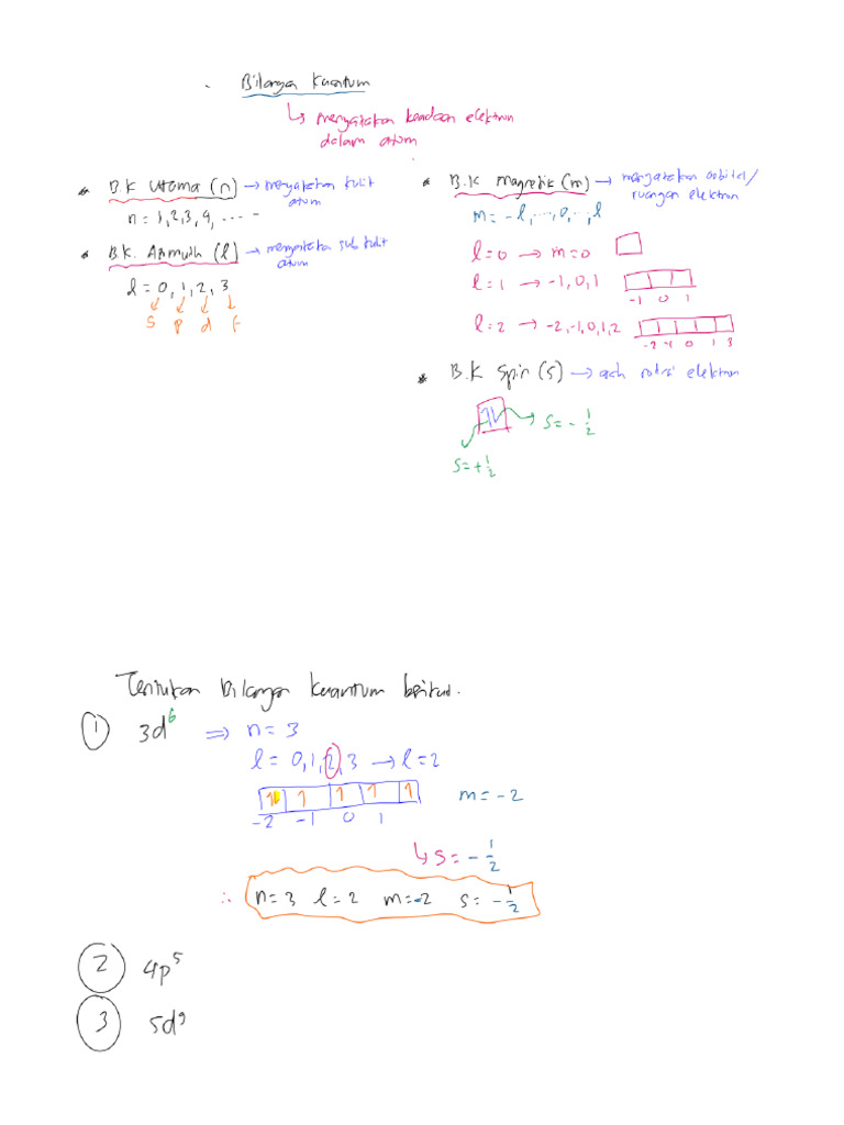 Bilangan Kuantum | PDF