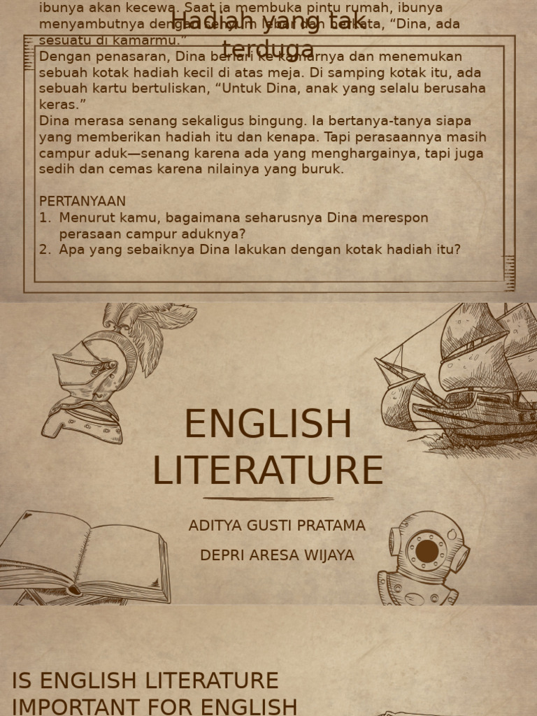 English Literature Kel 1 | PDF | The Arts | Writing