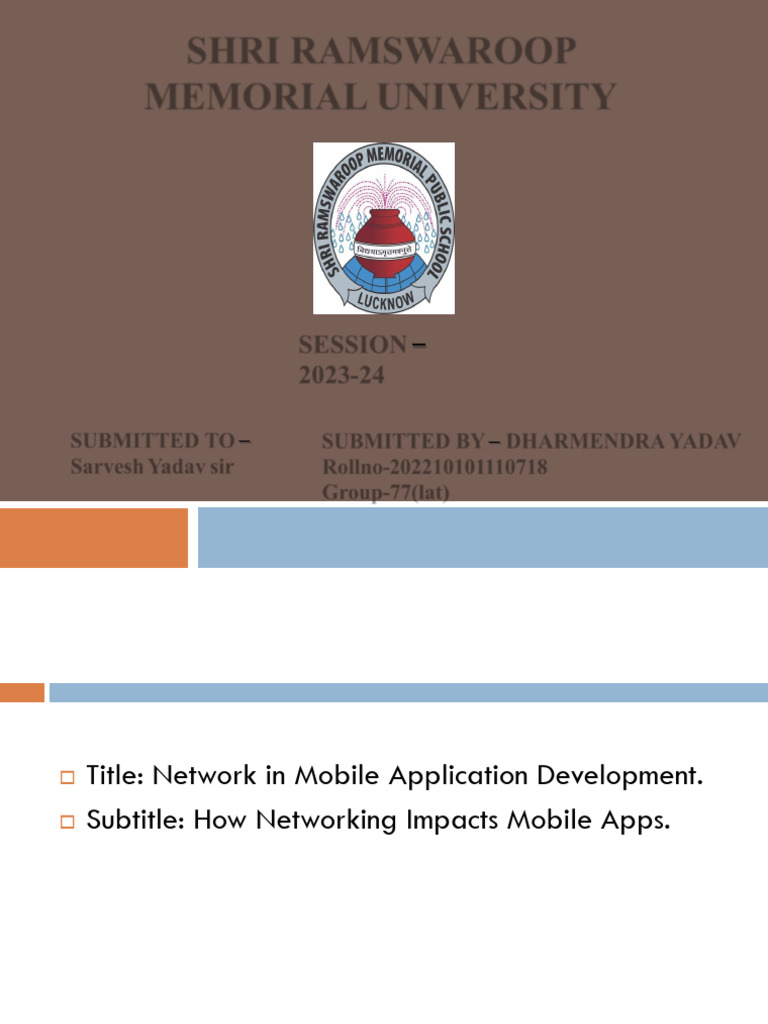 Shri Ramswaroop Memorial University: Session - 2023-24 | PDF | Computer ...