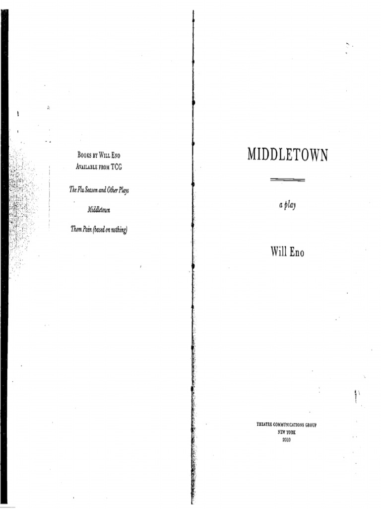 MIDDLETOWN by Will Eno | PDF