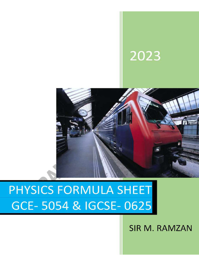 Formula - Sheet - IGCSE - TIFF VERSION | PDF
