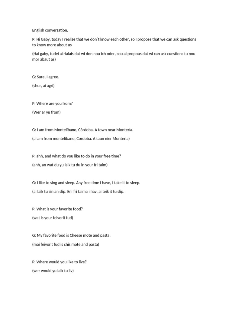 English Conversation | PDF