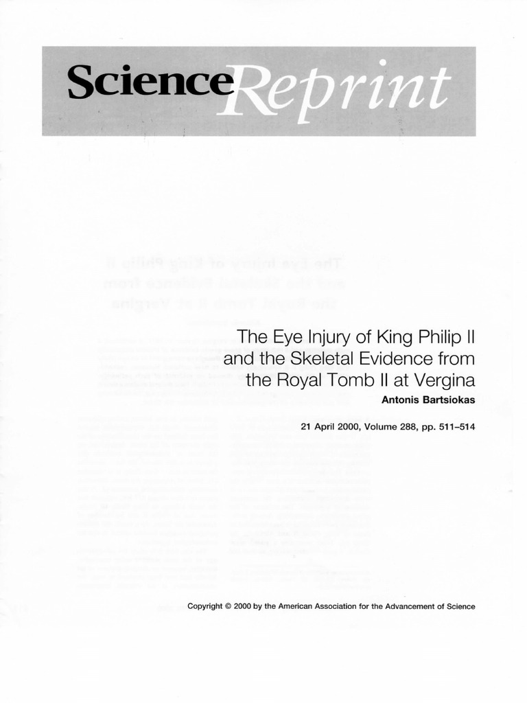 The Eye Injury of King Philip II and The Skeletal Evidence From The ...