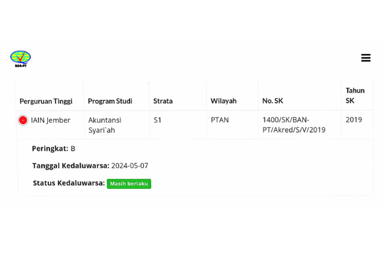 Akreditasi Prodi Aks | PDF