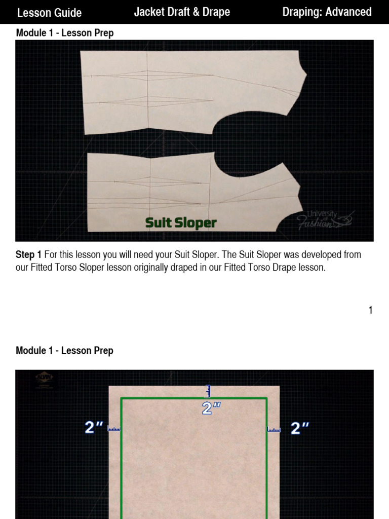 Jacket Draft and Drape | PDF | Seam (Sewing) | Sewing