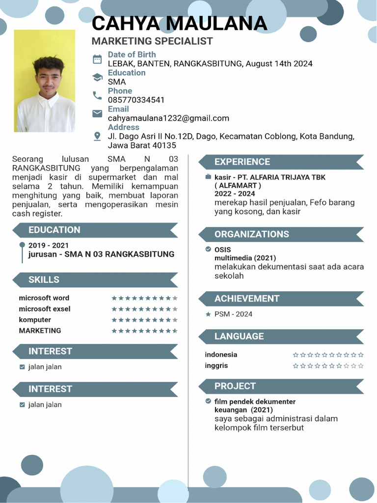 CV Cahya Maulana (2) - 1 | PDF