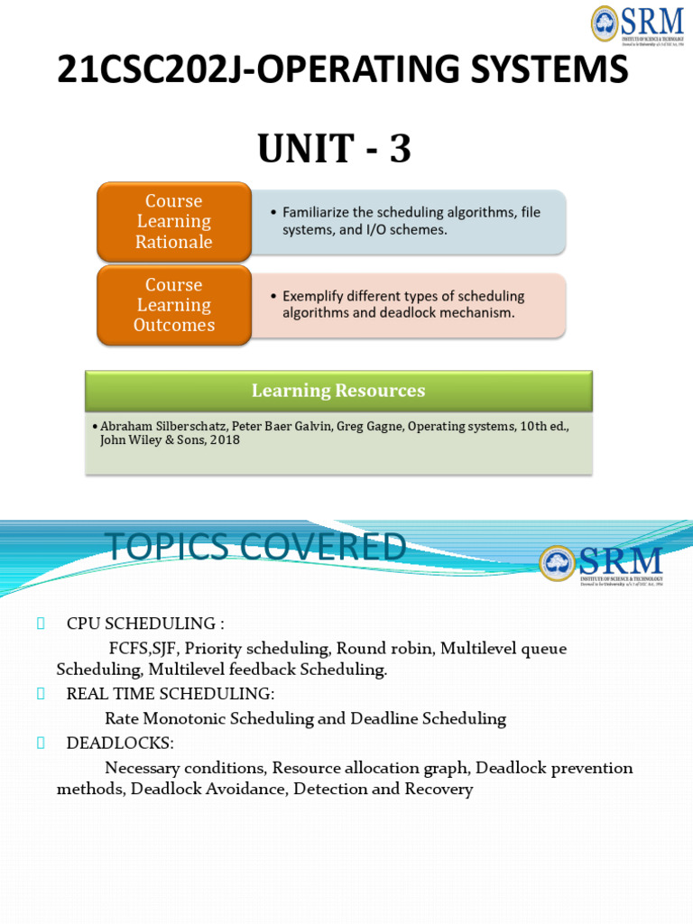 OS -UNIT III | PDF | Scheduling (Computing) | Real Time Computing