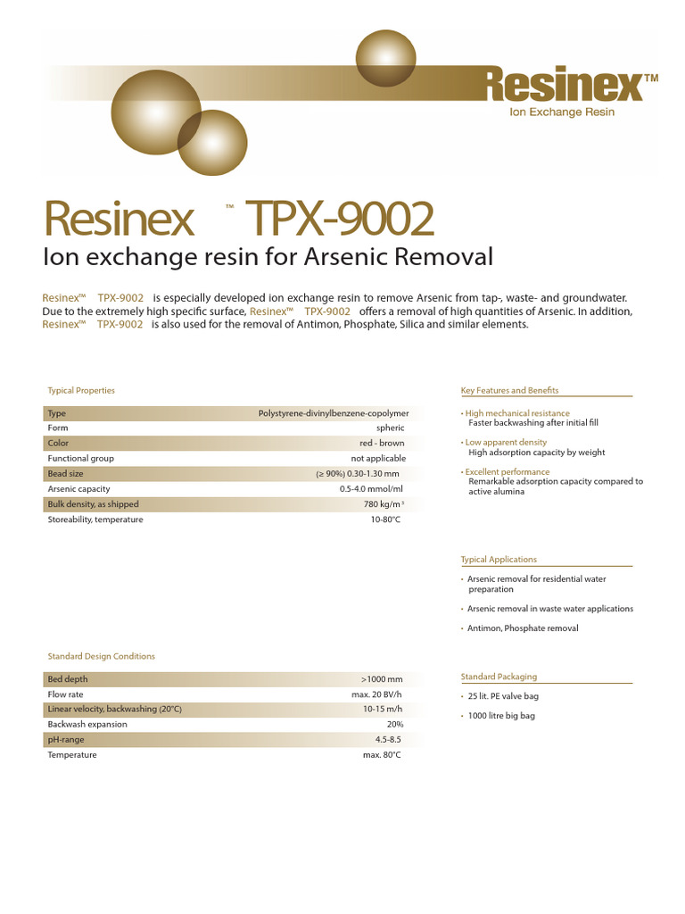Resinex-RX-TPX9002-L 2% NaOH+10% NaCl Dan Acid Mak.100 | PDF | Arsenic ...