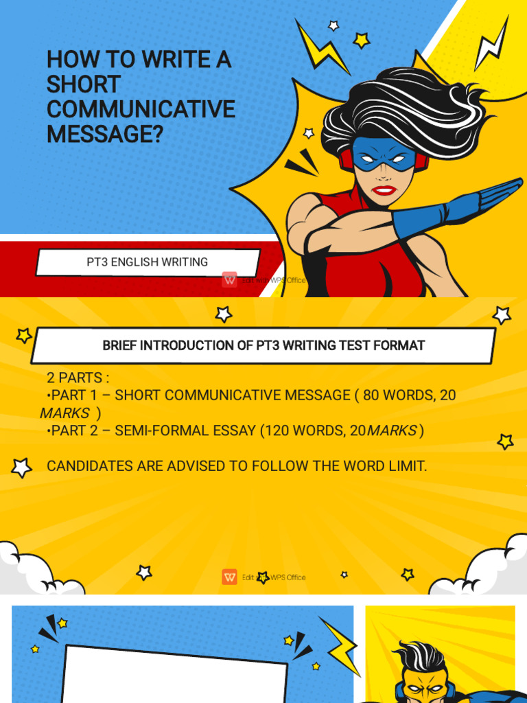 Writing Short Messages for PT3 | PDF