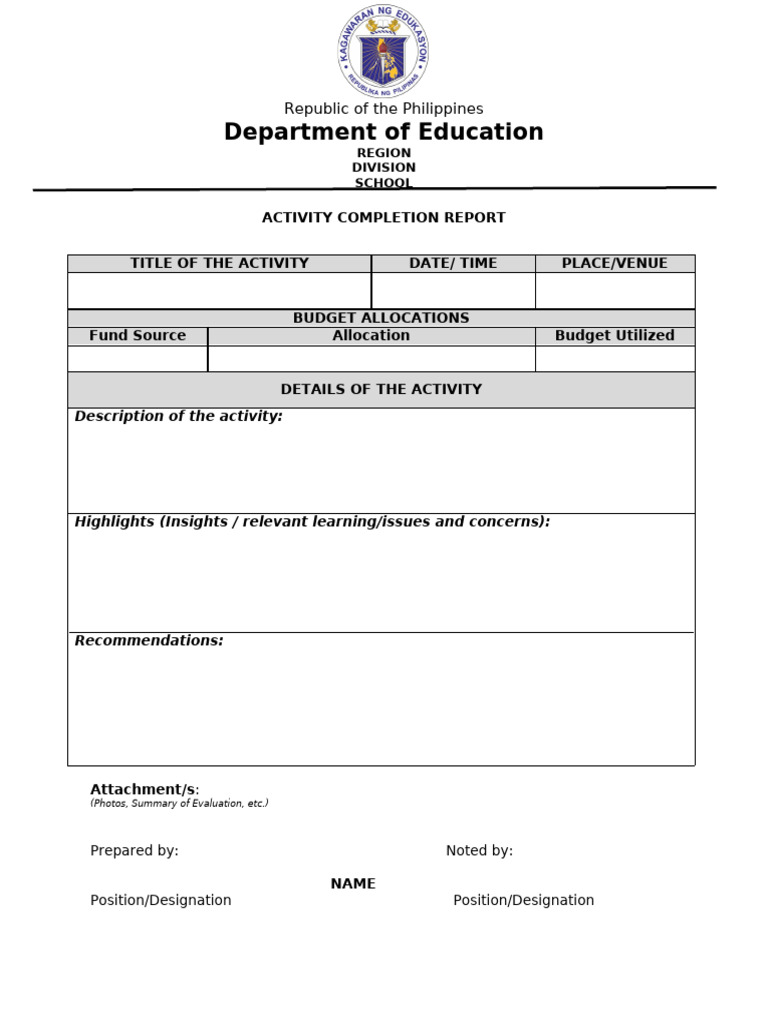 TEMPLATE - 2024 PBAP Activity Report | PDF