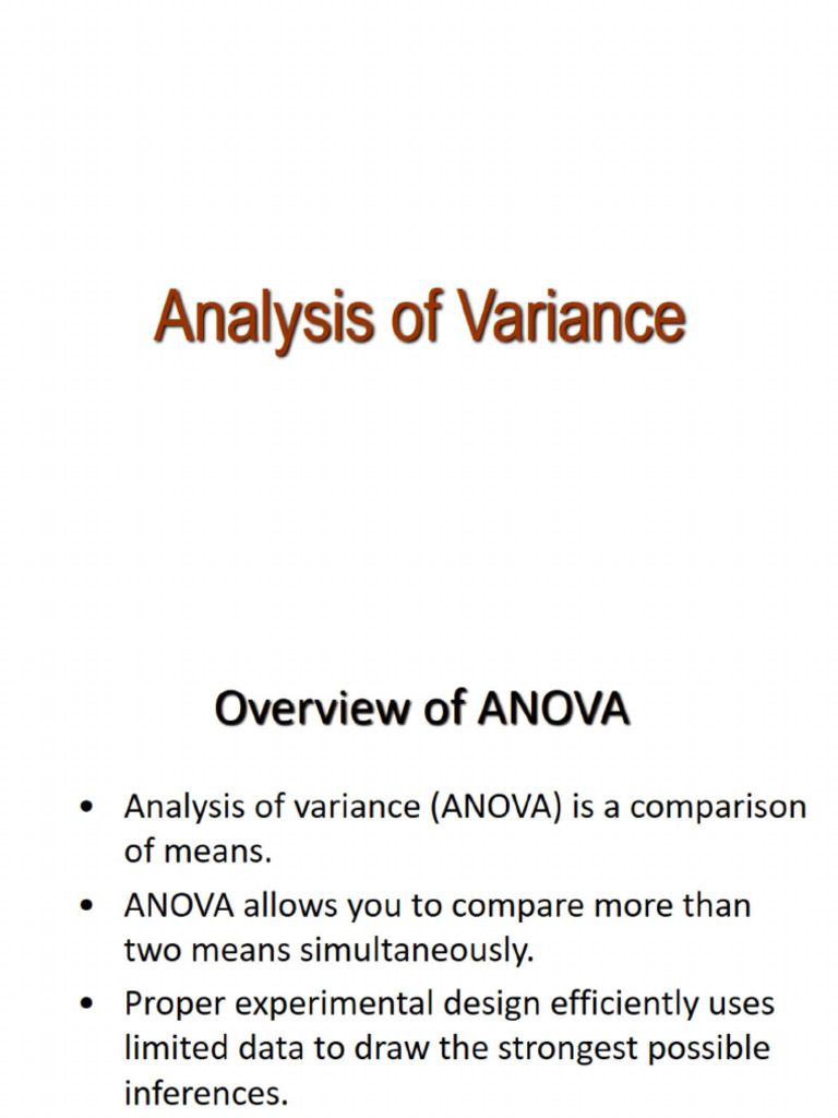 ANOVA_one way layout | PDF