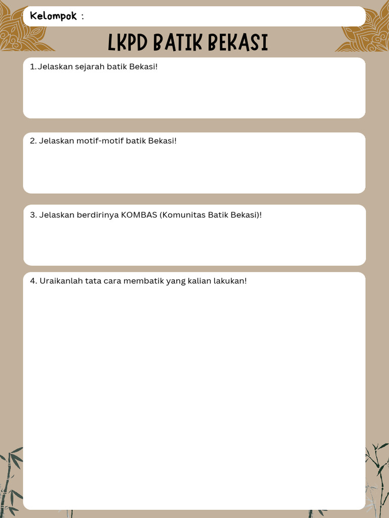 LKPD BATIK (Flyer (A4) ) | PDF