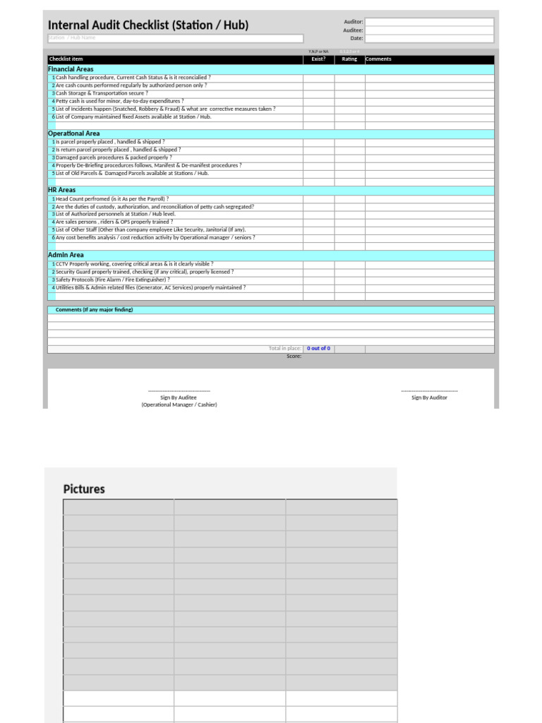 audit_checklist | PDF | Audit | Business