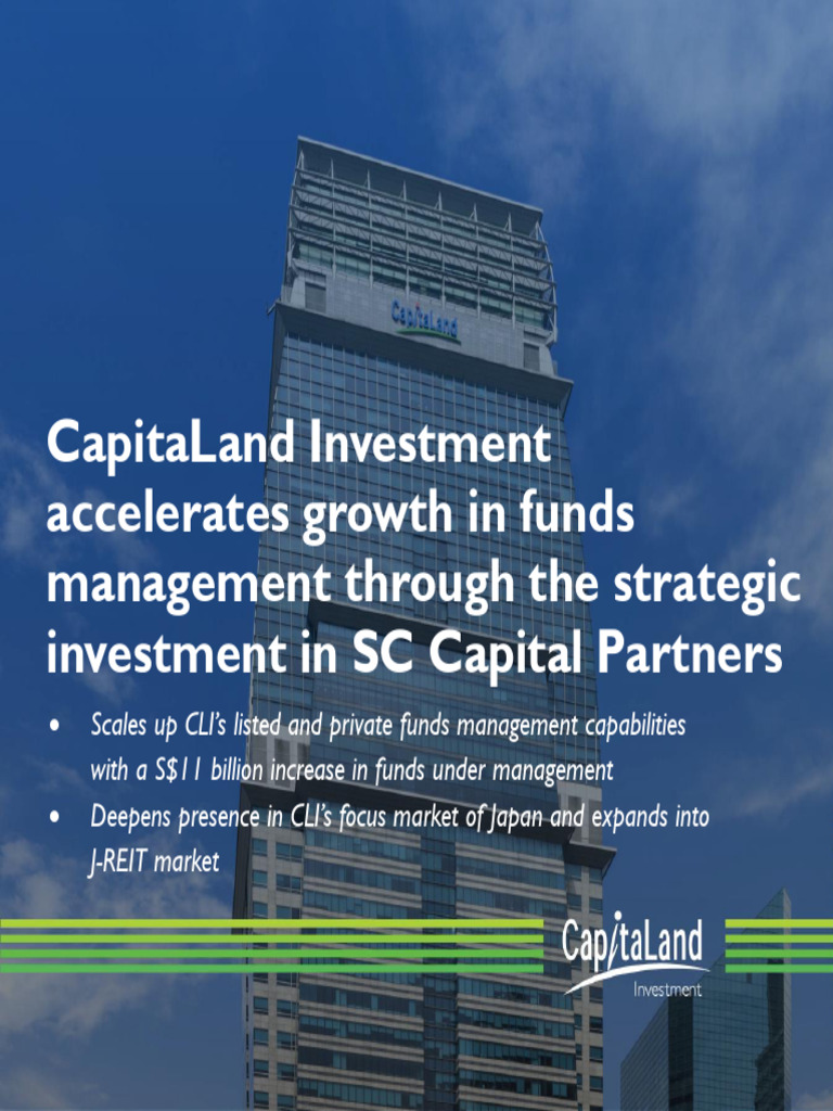 Capitaland Investment Accelerates Growth in Funds Management Through ...