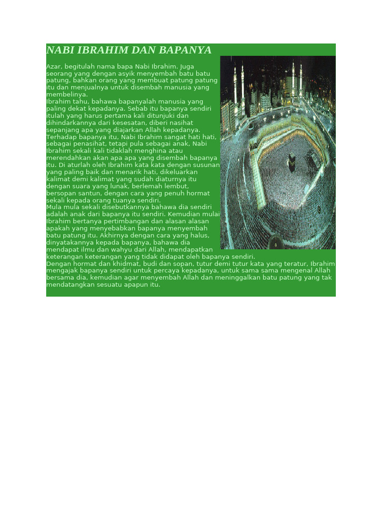 U1 Nabi Ibrahim | PDF