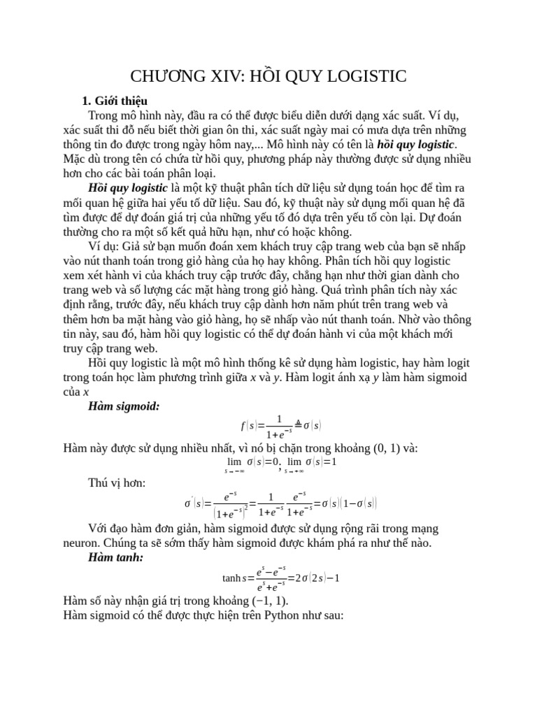 CHƯƠNG XIV H I Quy Logistic | PDF