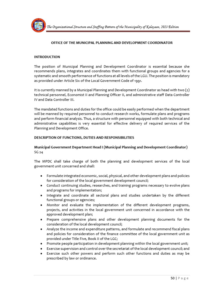 mpdc_office_functions | PDF | Data | Information