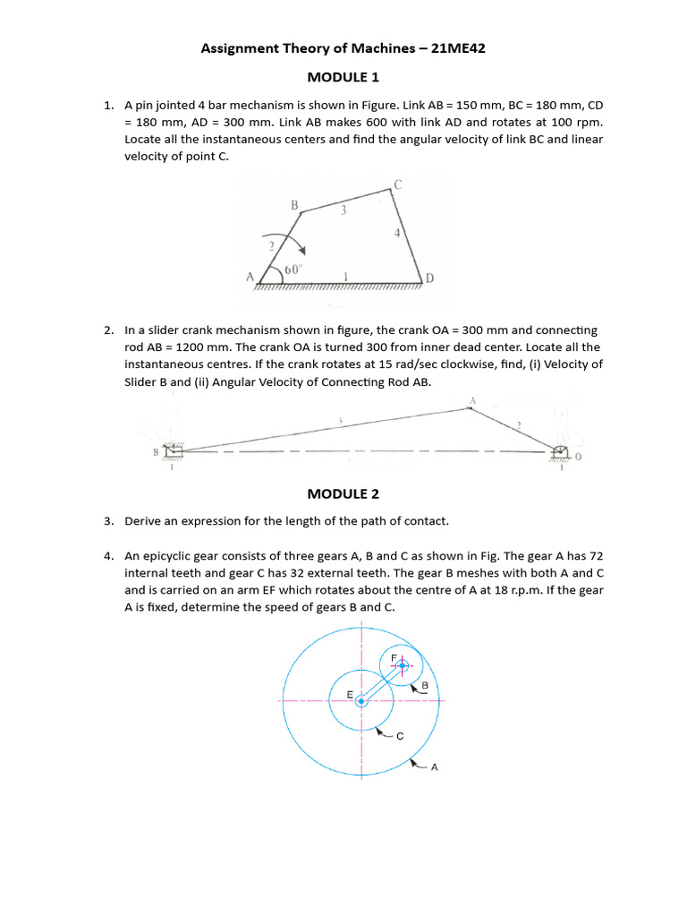 Assignment TOM | PDF | Gear | Acceleration