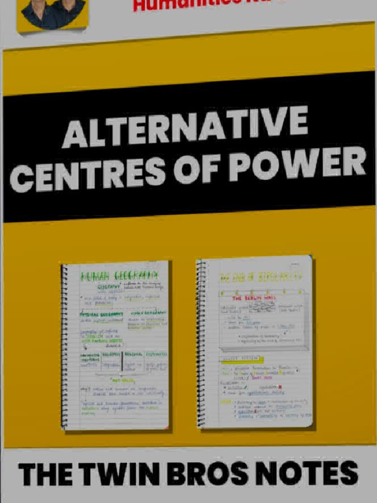 Alternative Centres of Power (NOTES) | PDF