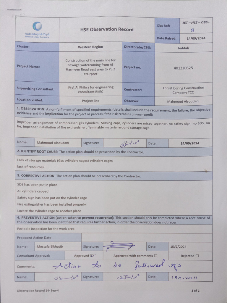 Observation Record For The Eastern Tunnel | PDF