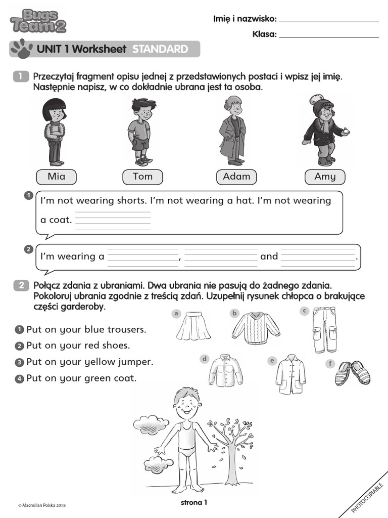 BT2 - Unit - 1 - PB - Worksheet - Standard-Kopia 2 | PDF