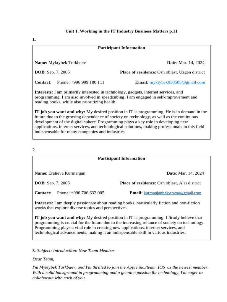 Unit 1 | PDF | Career & Growth