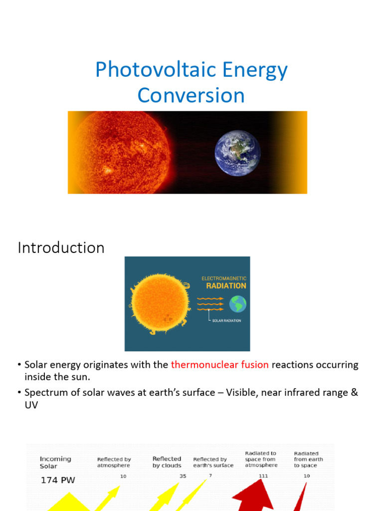 Photovoltaic Energy Conversion Guide | PDF | Solar Cell | Photovoltaics