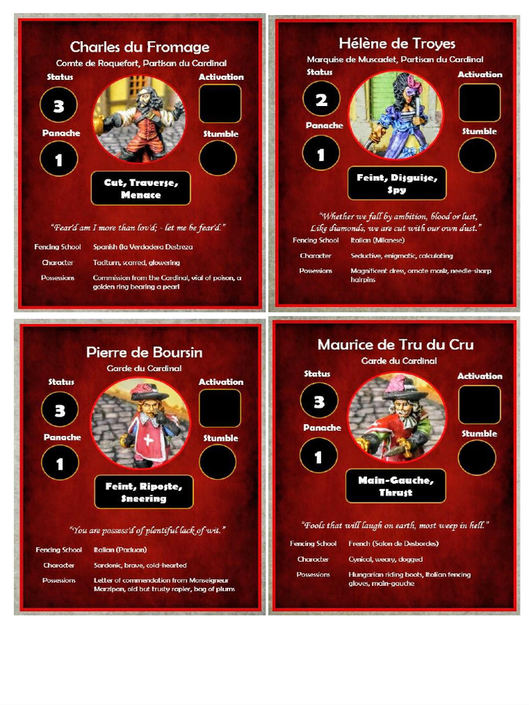 FB Character Cards | PDF