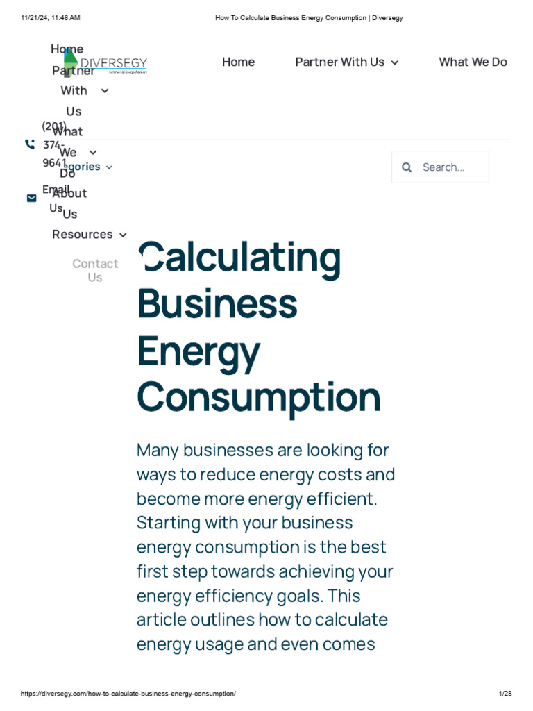 Calculate Business Energy Consumption | PDF | Watt | Energy Conservation
