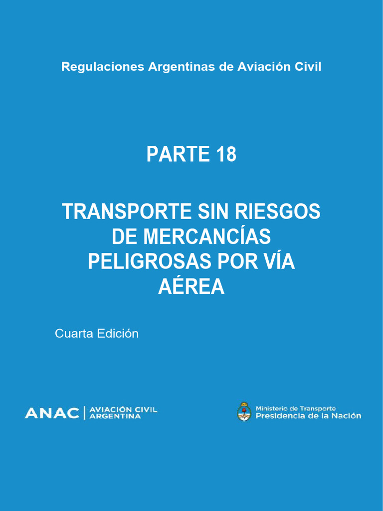 Parte - 18 - Surge Del Anexo 18 | PDF | Transporte | Aviación