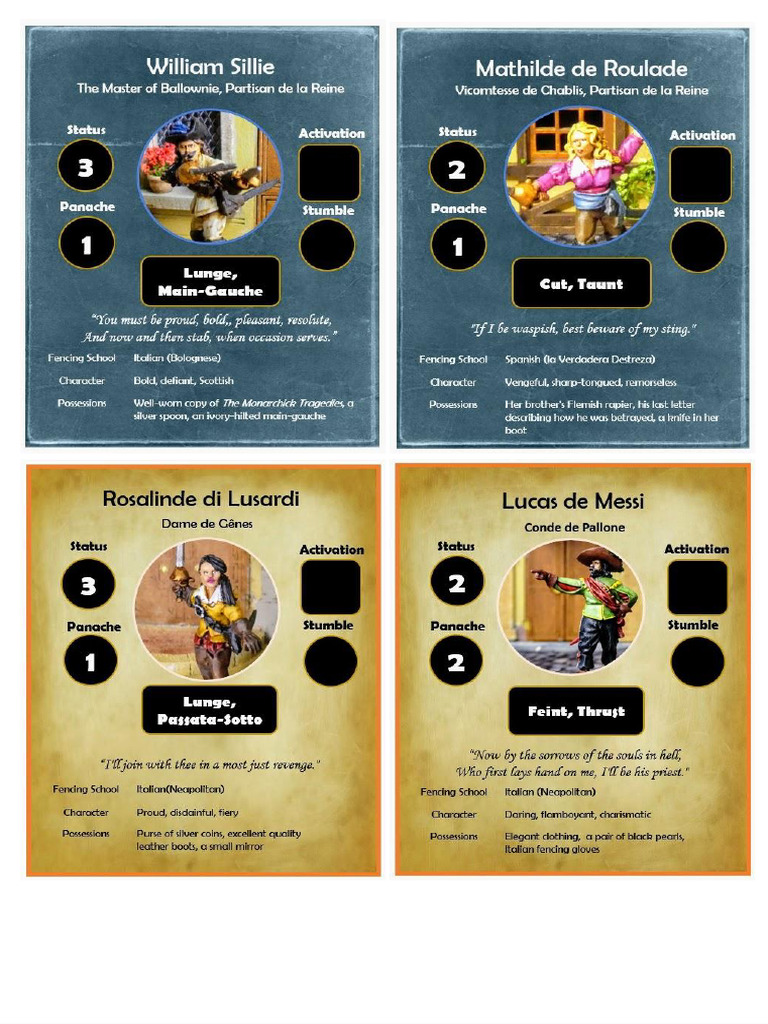 FB Character Cards | PDF