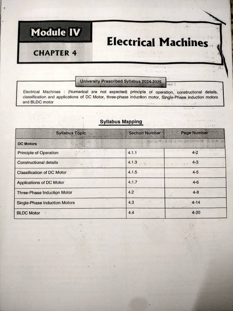 MOD - 4 - Electrical Machines | PDF